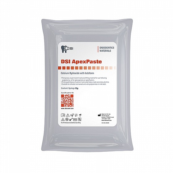 Royal-Dent | רויאל דנט |אפקספסט משחת קלציום הידרוקסיד עם יודפורם מזרק 2 גרם DSI DSI Apex Paste ...