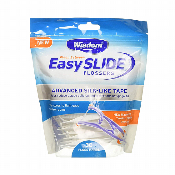 Royal-Dent | רויאל דנט |חוט דנטלי עם ידית 30יח Wisdom Clean Between ...