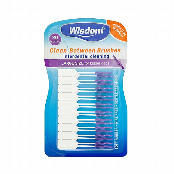 Royal-Dent | רויאל דנט |מברשת אינטרדנטלית לניקוי בין השיניים 20יח (סגול ...